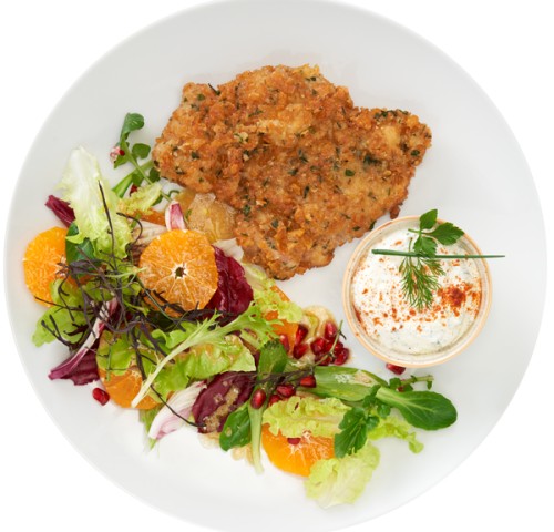 Pohani otkošteni pileći batak i zabatak, dip od kiselog vrhnja ...